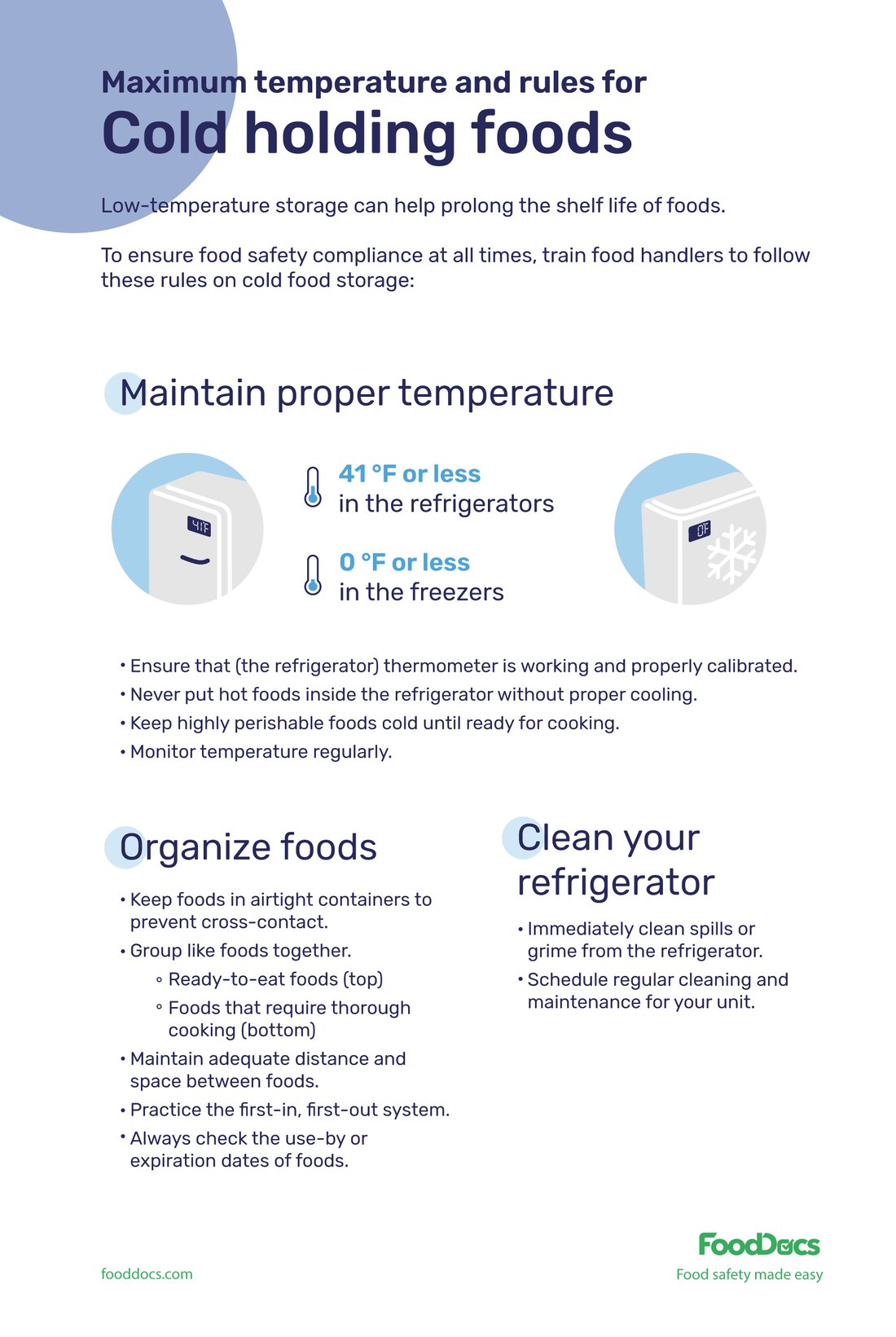 Cold Holding Food | Download Free Poster