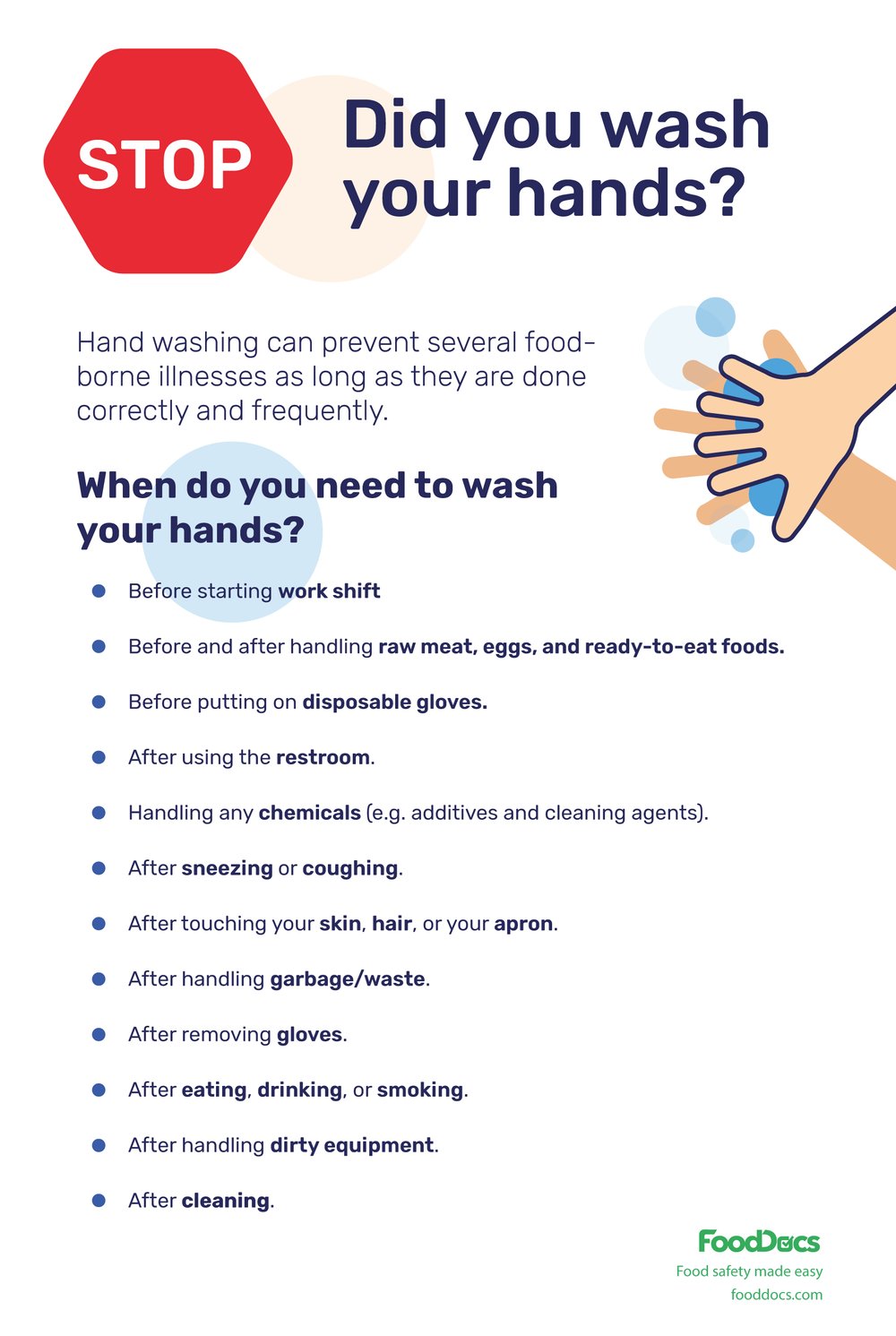 When Should You Wash Your Hands | Download Free Poster