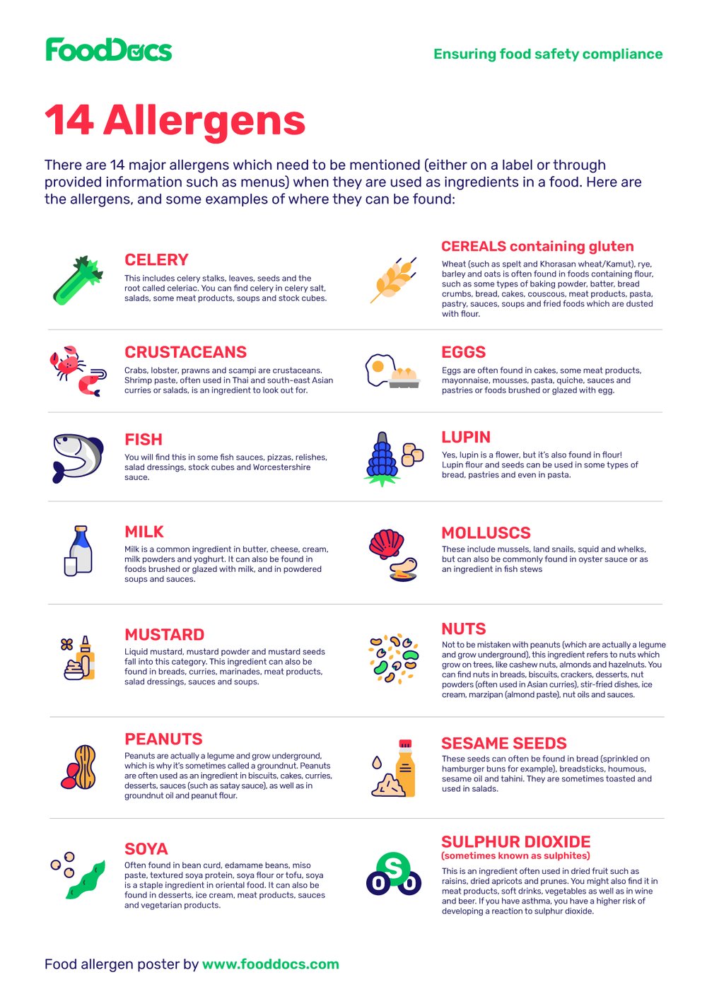 Food Allergen Poster PDF | Free Download