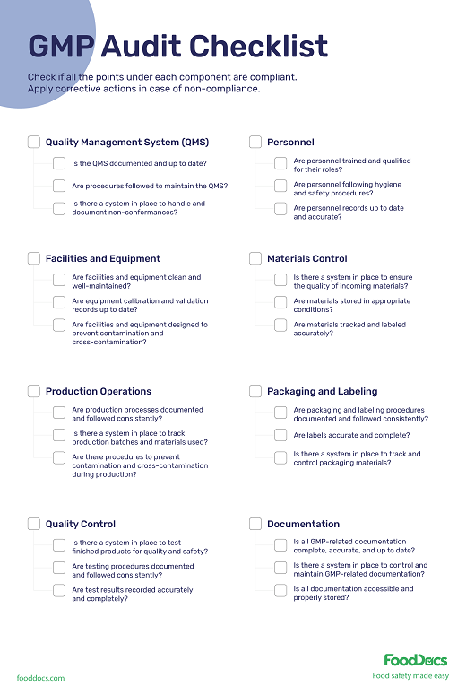 GMP Audit Checklist | Free Download