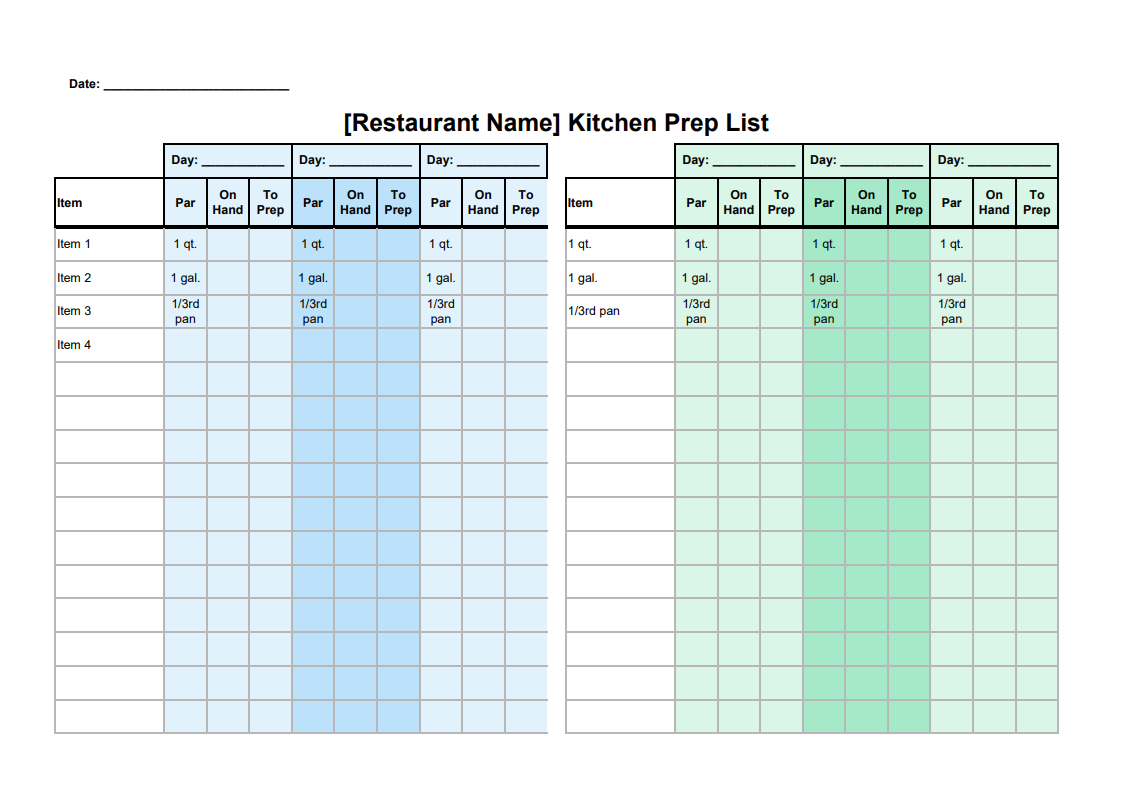 Kitchen Prep List Template: How to Create One for Maximum Efficiency