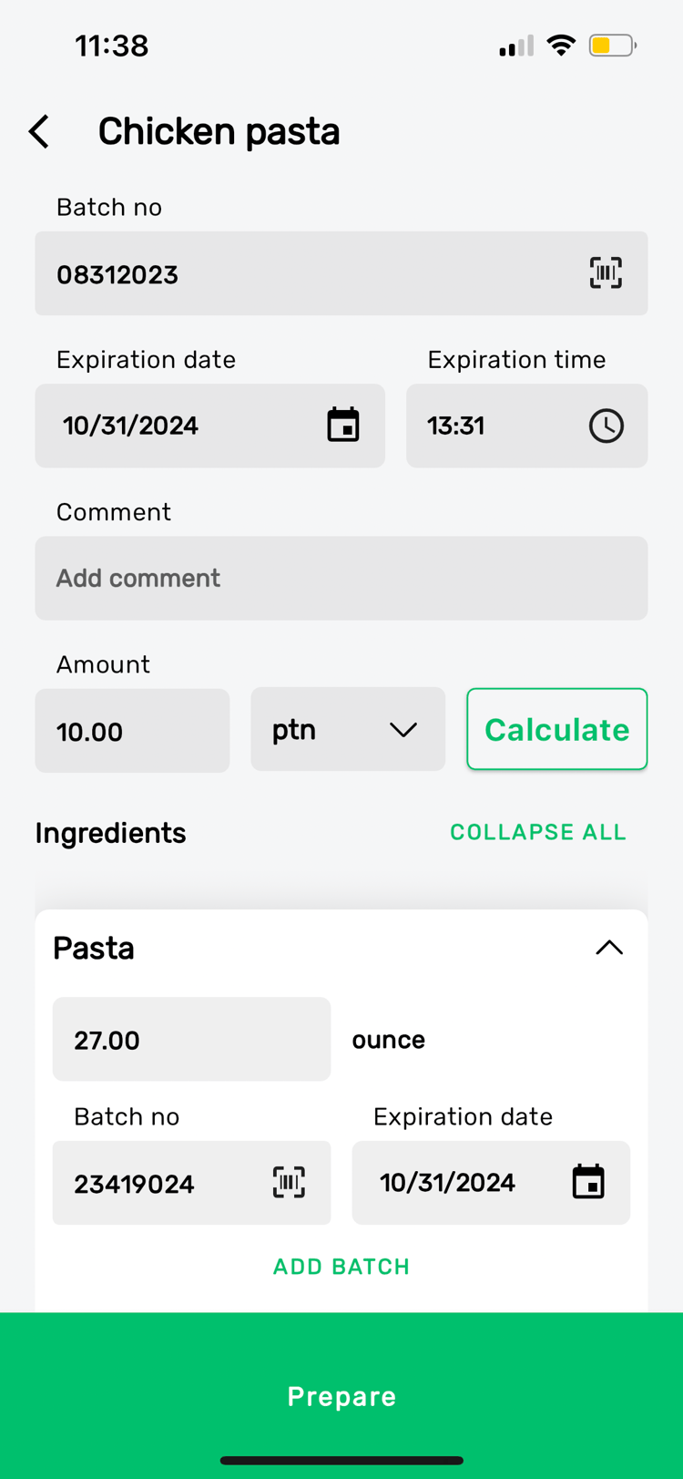 How to complete a traceability log