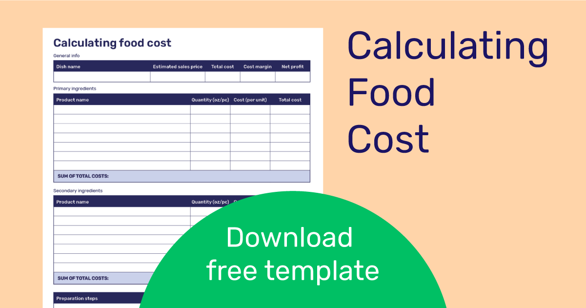 Calculating Food Cost | Download Free Template