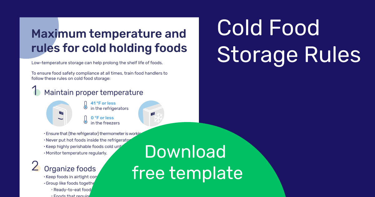 Cold Holding Food | Download Free Poster