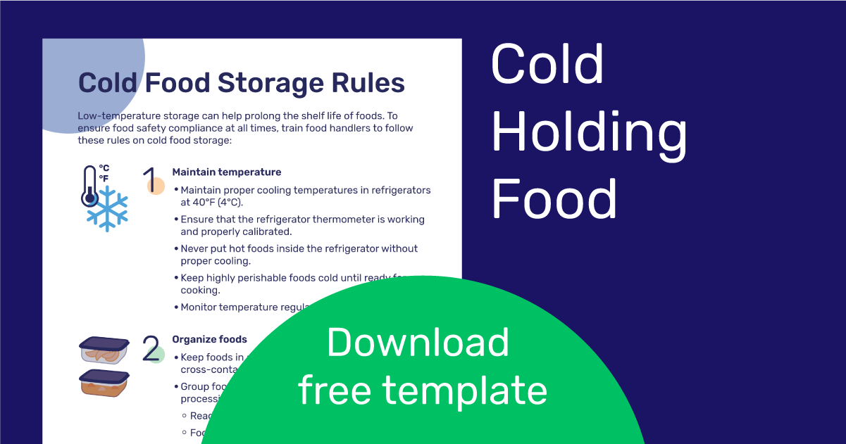 Cold Food Storage Rules | Download Free Poster
