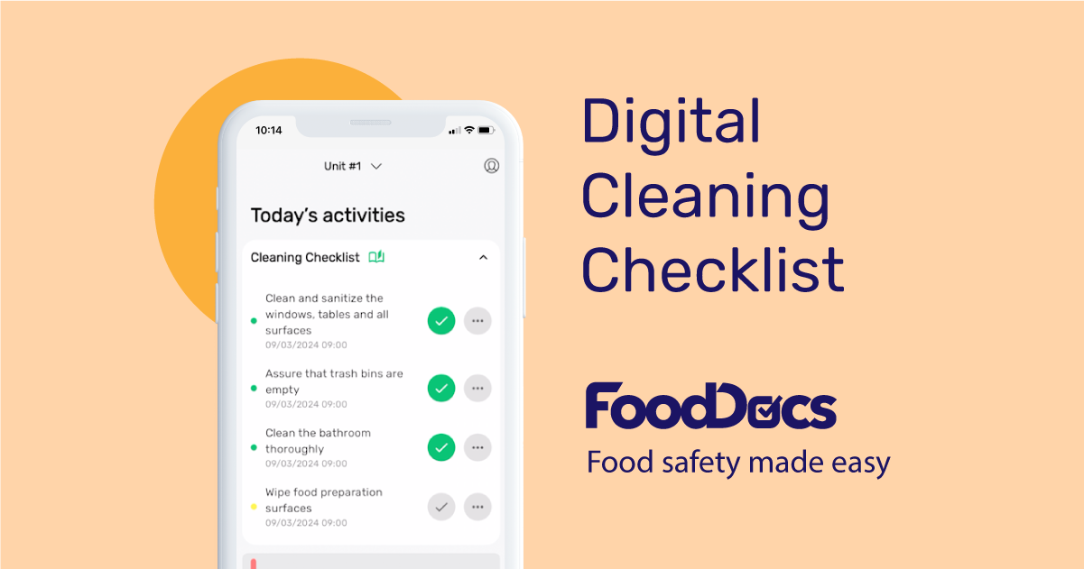 Digital cleaning checklist