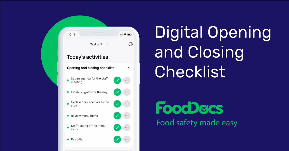 Digital Opening and Closing Checklist