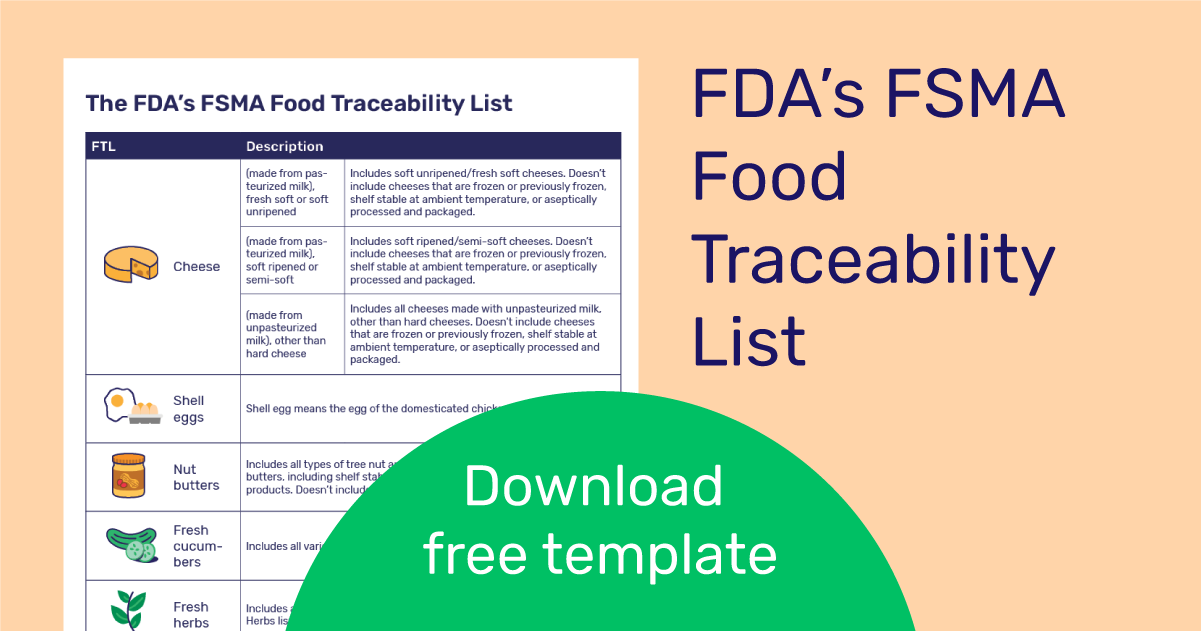 FDA Food Traceability List PDF | Free Download