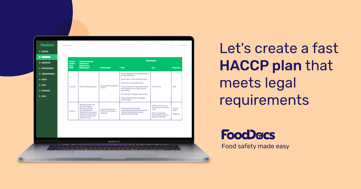 FoodDocs | HACCP Plan Software