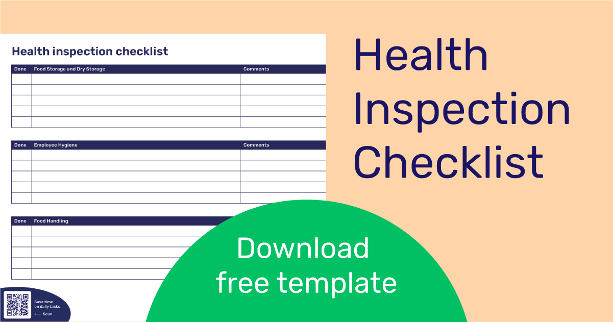 Health Inspection Checklist Template | Free Download