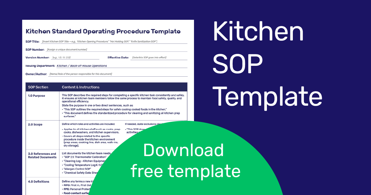 Kitchen SOP Template: How to Create One and Why You Should