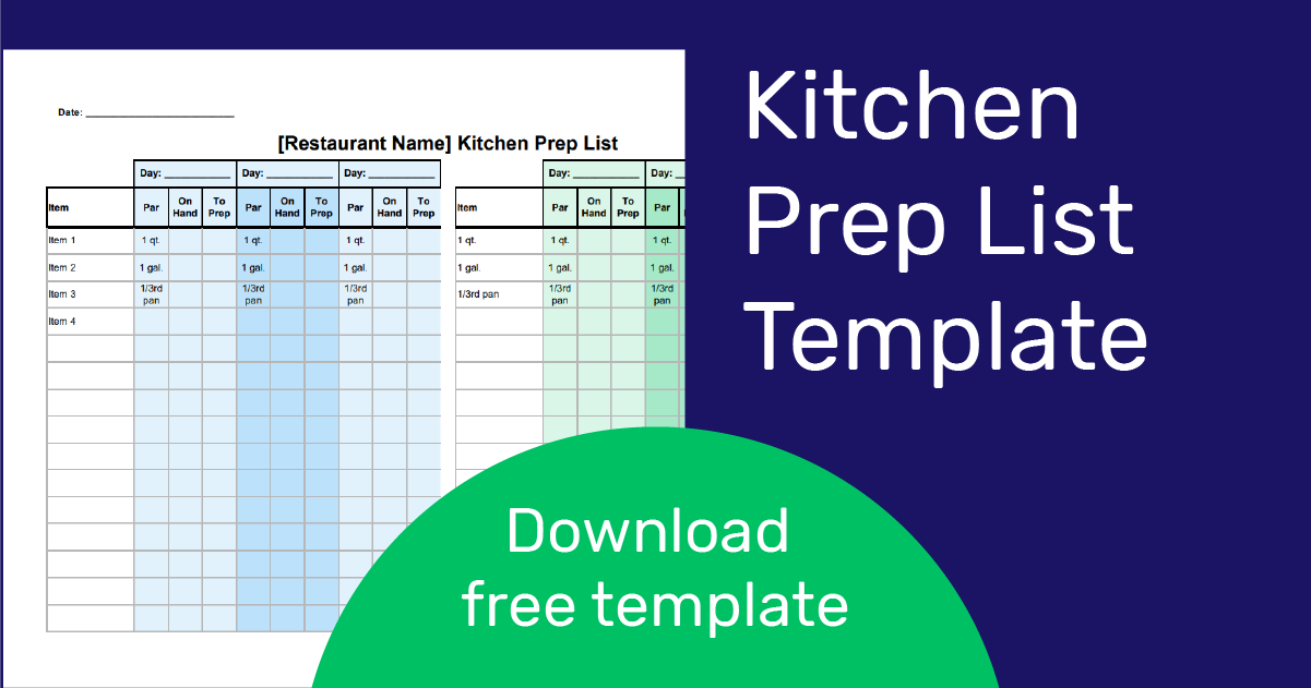 Kitchen Prep List Template: How to Create One for Maximum Efficiency