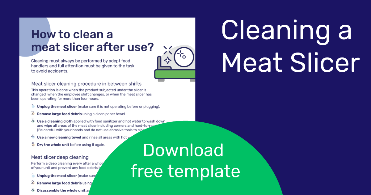 How to Properly Clean a Meat Slicer Poster | Free Download