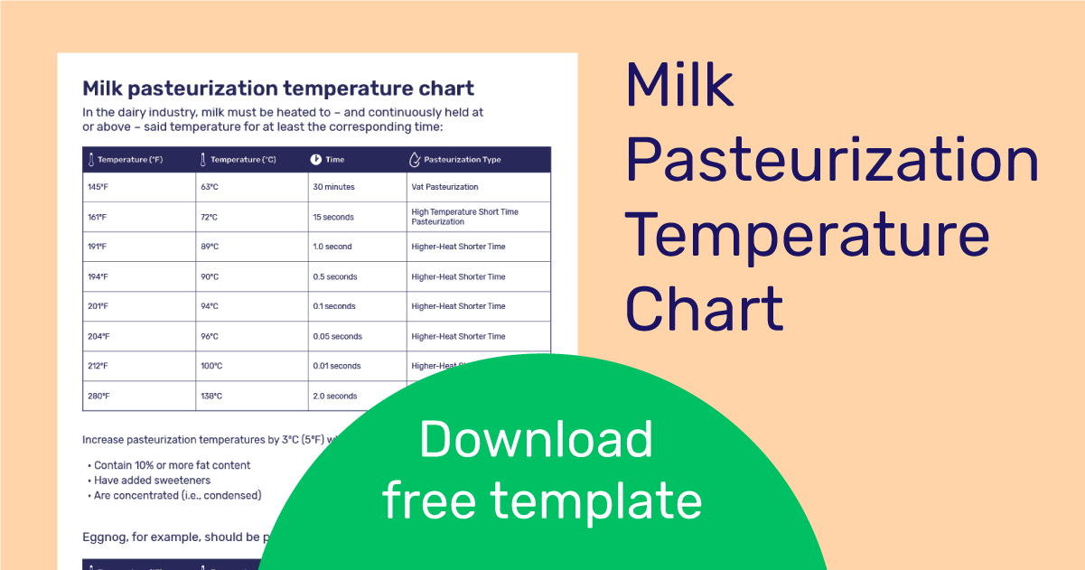 Milk pasteurization temperature store