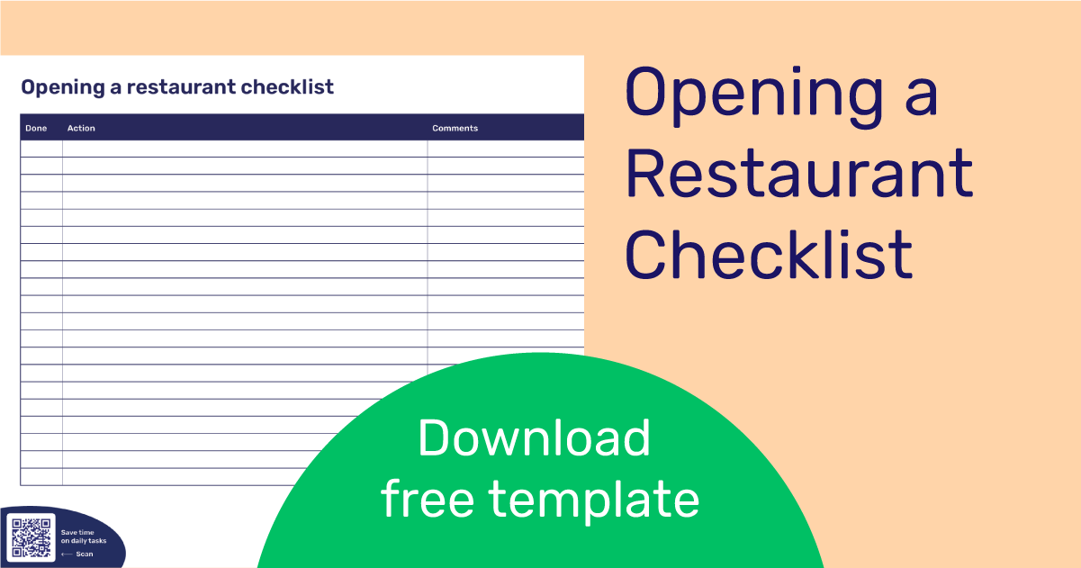 Opening a Restaurant Checklist | Download Free Template