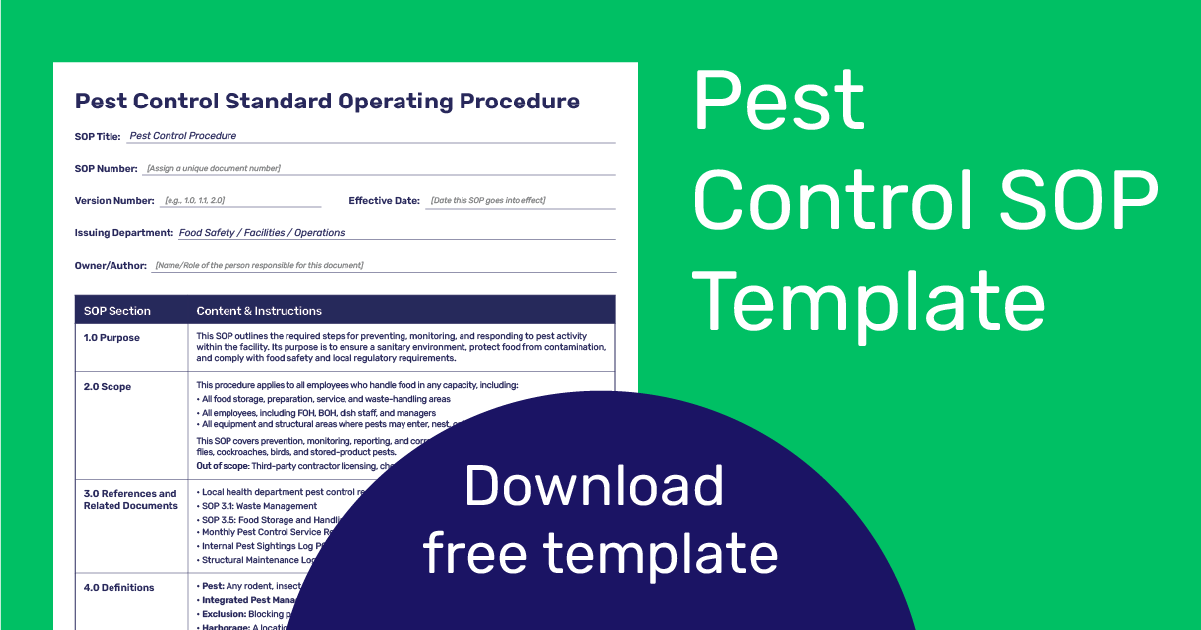 What Is a Pest Control SOP for Restaurants & How to Create One