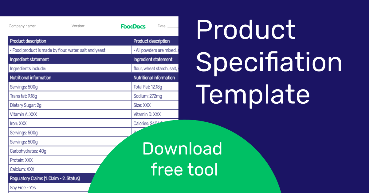 Product Specification Template | Download Free Tool