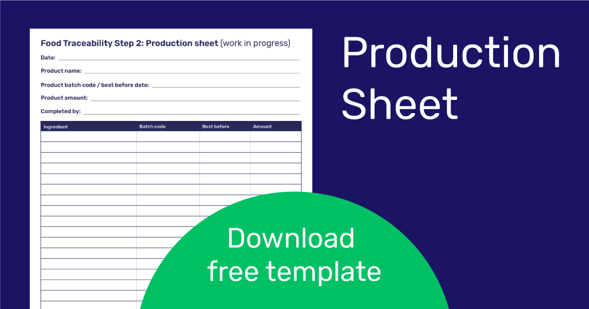 Daily Food Production Sheet Template Free Production Sheet Templates,