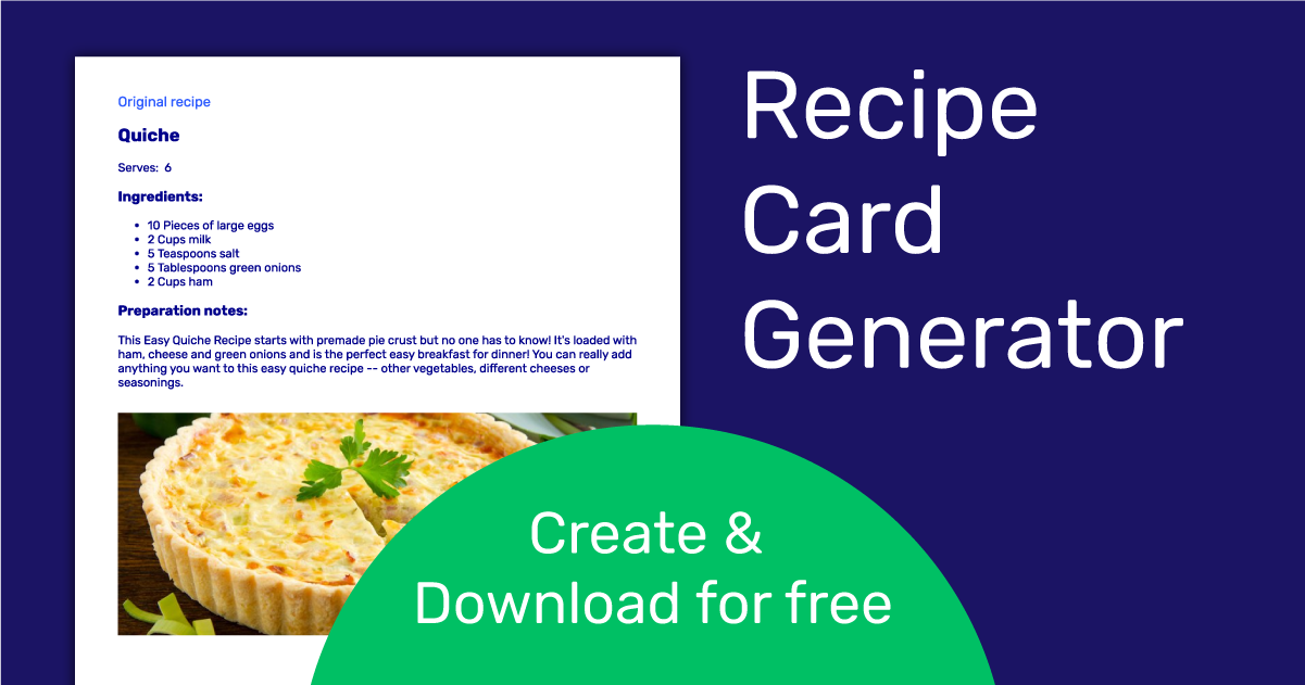 Recipe Card Template | Create and Download for Free