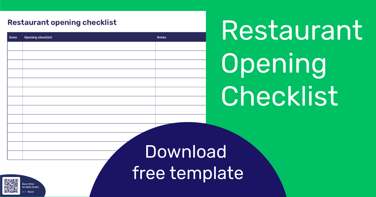 Waiter Service Checklist Restaurant Operations Checklist [Complete