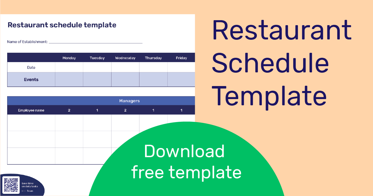 Restaurant Schedule Template: How to Easily Schedule (Free Download)