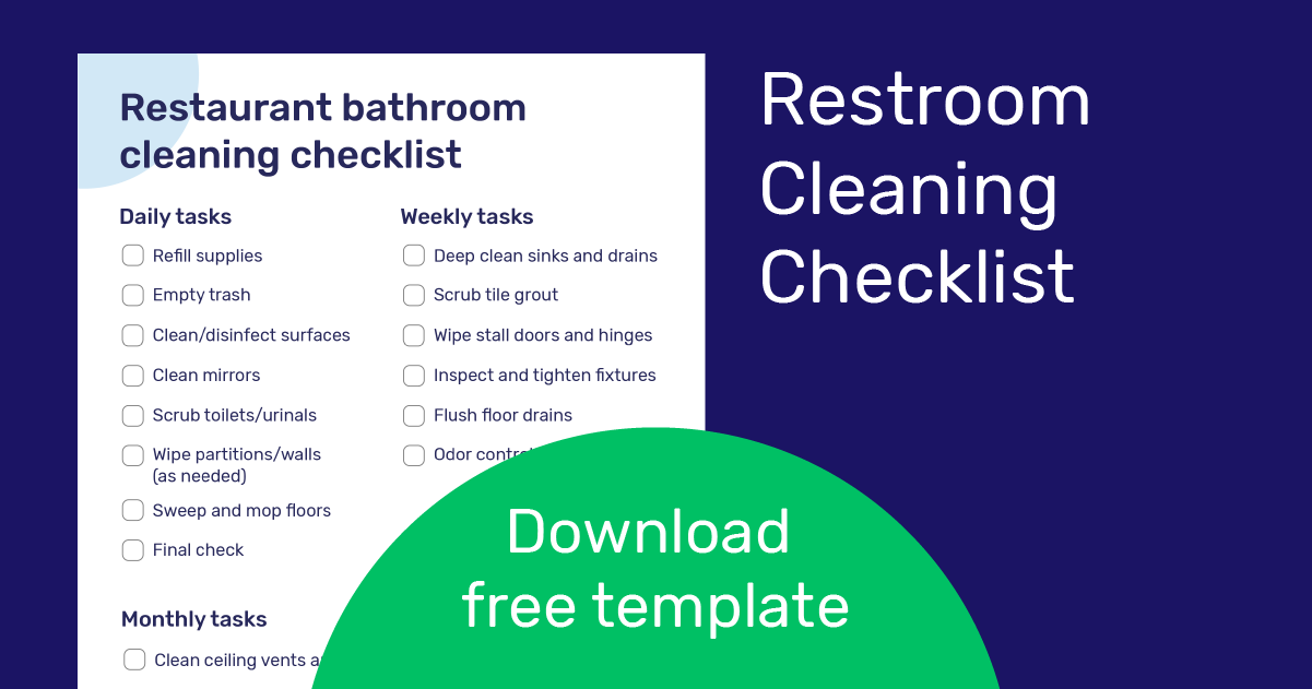 Daily Bathroom Cleaning Checklist Cleaning Checklist By Room