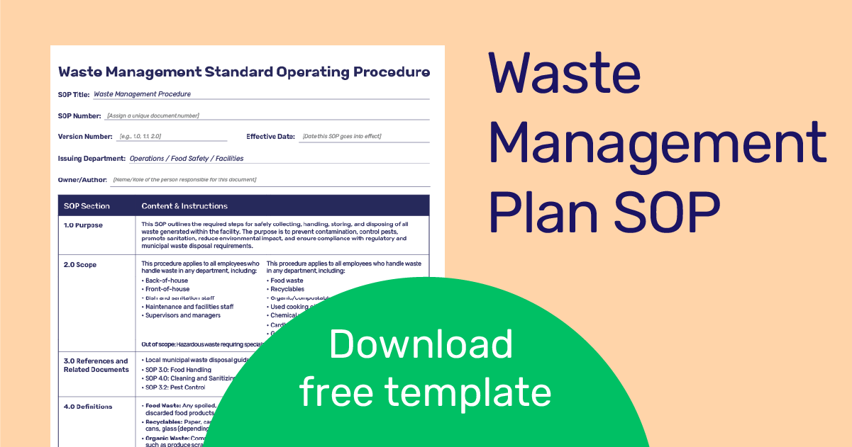 How Do You Create a Waste Management SOP for a Food Business?