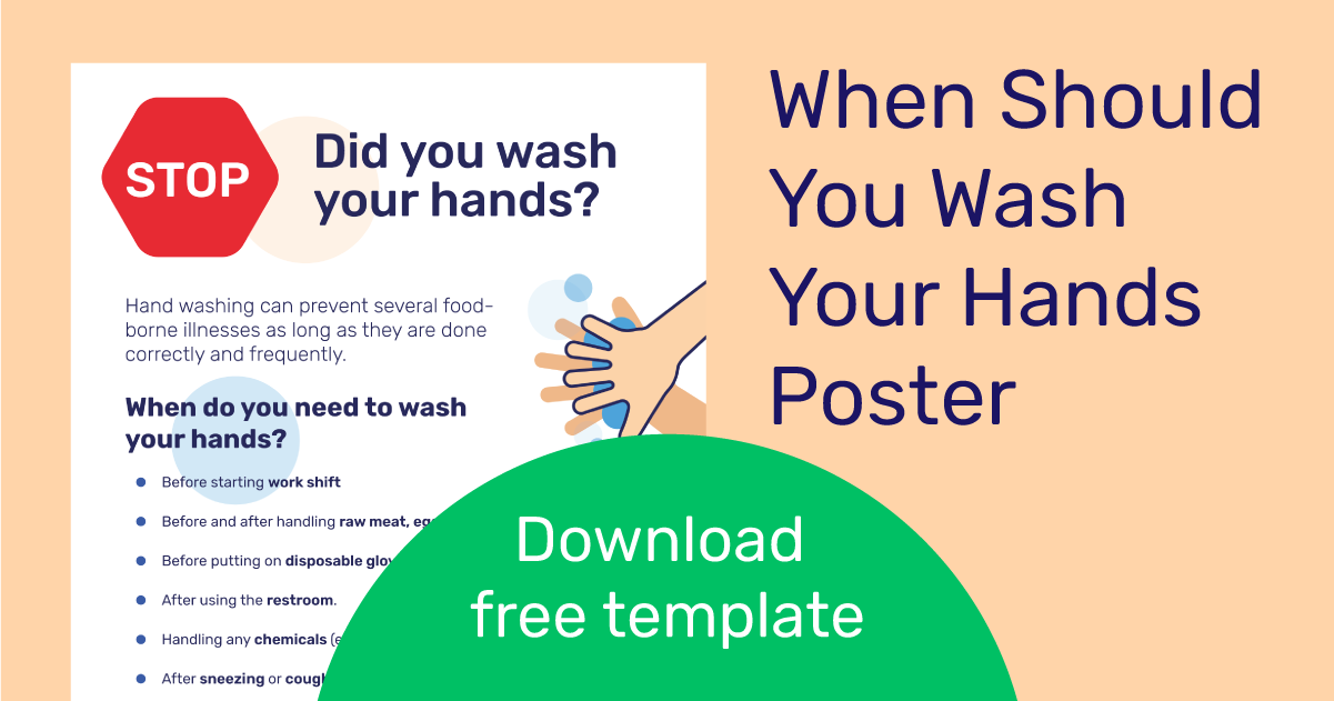 When Should You Wash Your Hands | Download Free Poster